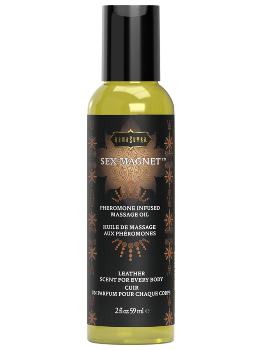 LEATHER Sex Magnet Massage Oil 2 fl oz – Wild Fantasy