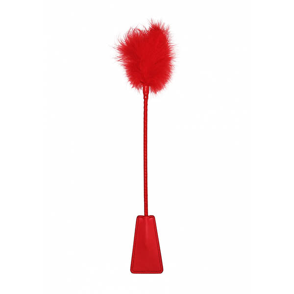 Ouch! Crop With Feather - Red Whip – Wild Fantasy